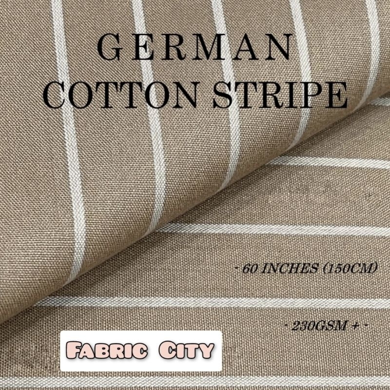 German Cotton Finest Yarn Exclusive Cotton Stripe and Grid Design Kain ...