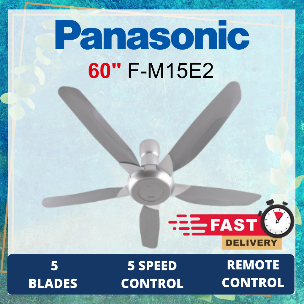Panasonic Ceiling Fan Nami 5 Blades 5 Speed Remote Control Yuragi (60 ...