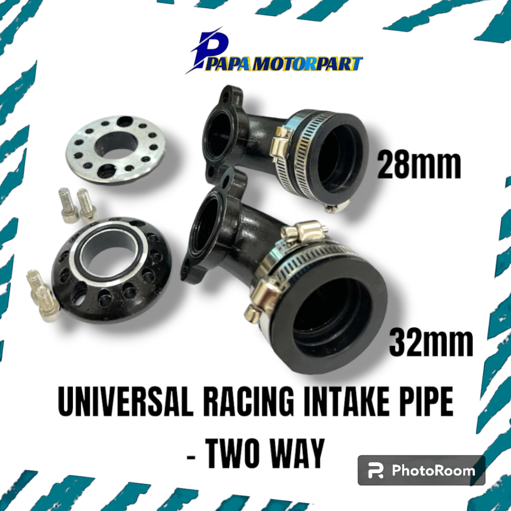 TWO WAY UNIVERSAL 28MM 32MM UFO TENGKUK INTAKE PIPE RACING EX5 WAVE100 ...