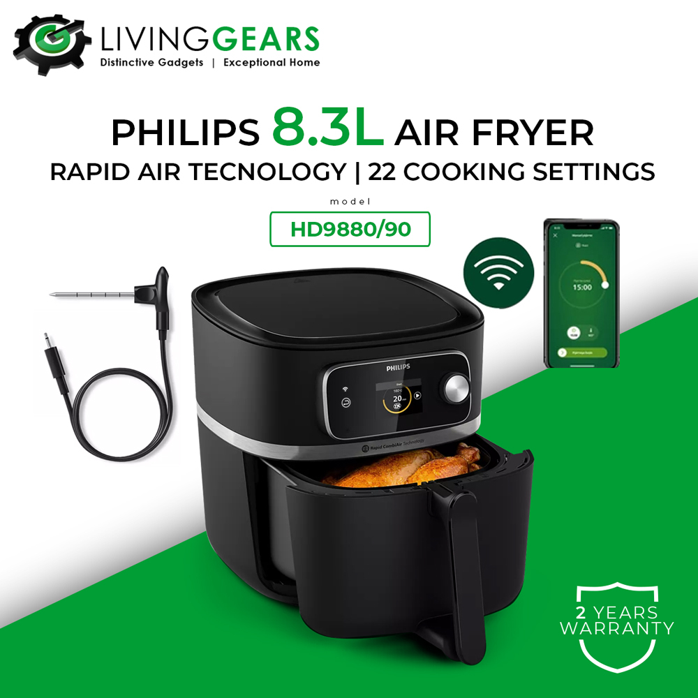 Philips 8.3L Air Fryer Combi XXL Connected (HD9880/90) 22 Cooking ...