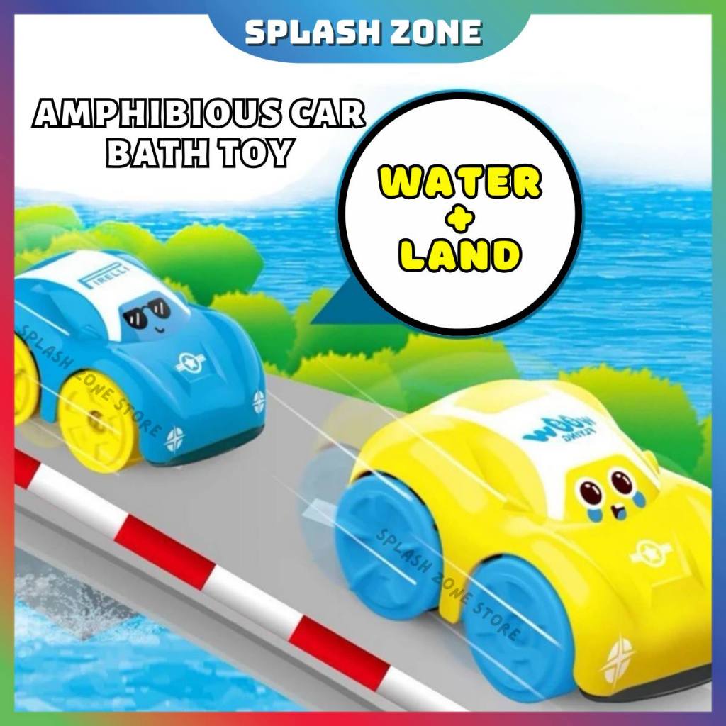Amphibious Car Baby Bath Toy Clockwork Car Toys Bathtub Toys Pool Toy ...