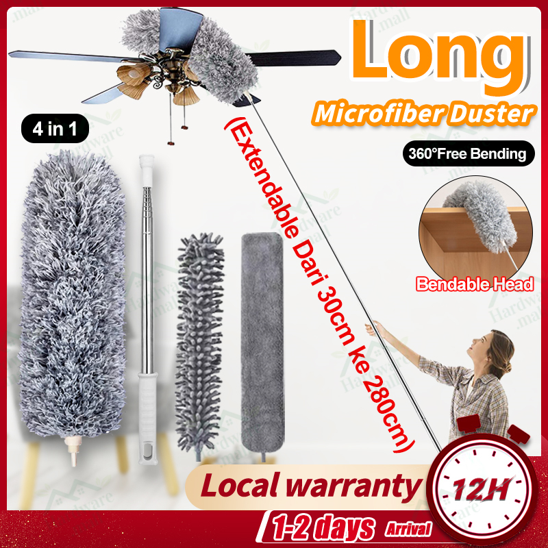 280cm Long Microfiber Duster 4 in 1 Bendable Extendable Expandable ...