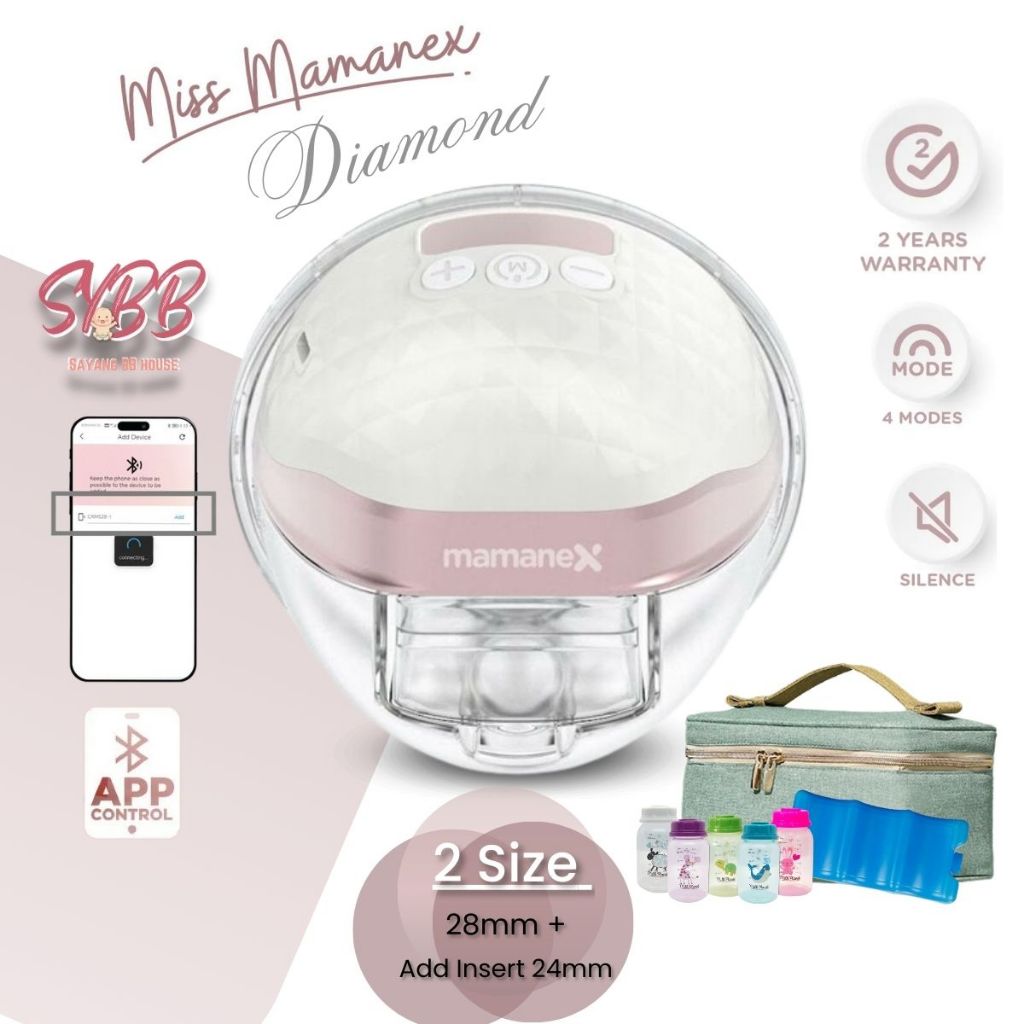 Miss Mamanex Diamond New Bluetooth Rechargeable Wearable Breast Pump ...