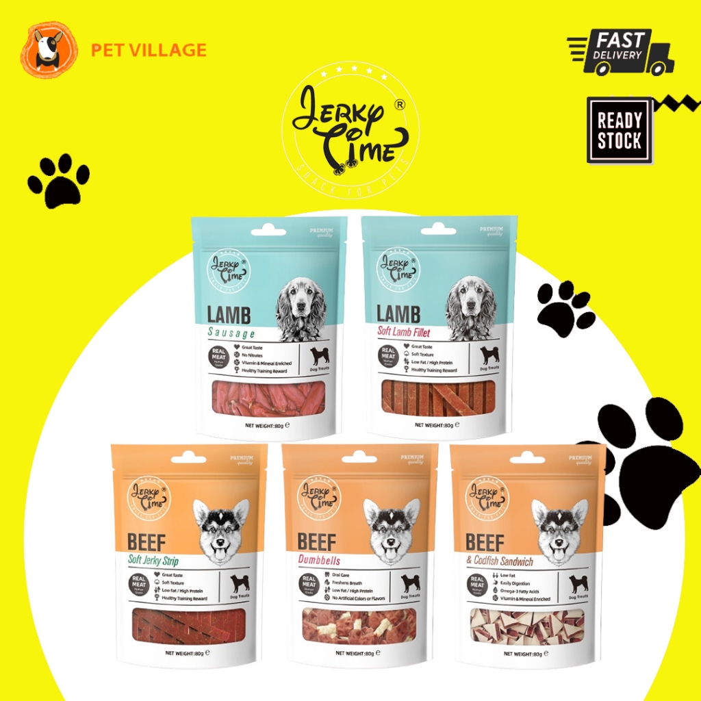 JERKY TIME Dog Treats Beef/Lamb series 80g牛肉系列80g | Shopee Malaysia