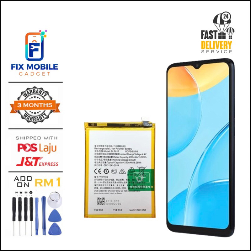 OPPO A15 2020 BLP817 BATTERY | Shopee Malaysia