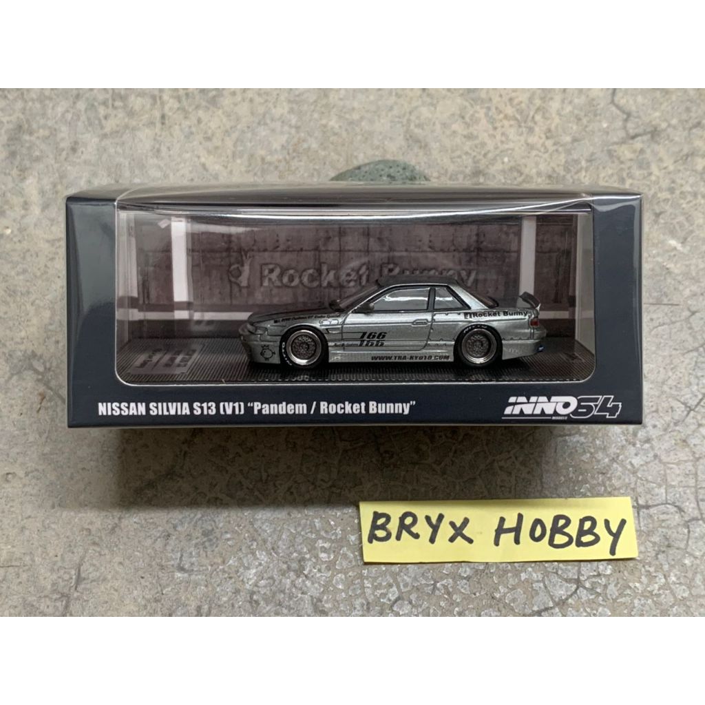 Inno Nissan Silvia (S13) V1 Pandem Rocket Bunny #IN64S13V1SIL Silver (1 ...
