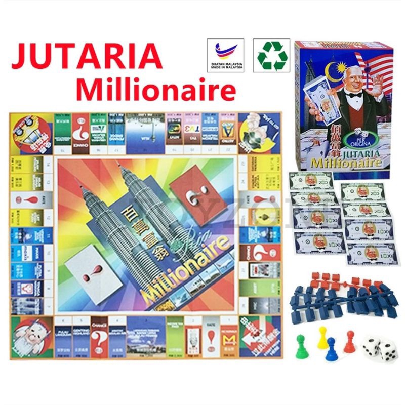 🐥Jutaria monopoly classis game, the billionaire board game millionaire ...