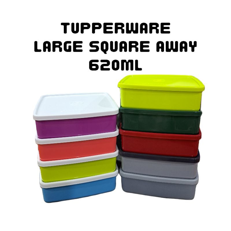 TUPPERWARE LARGE SQUARE AWAY 620ML | Shopee Malaysia