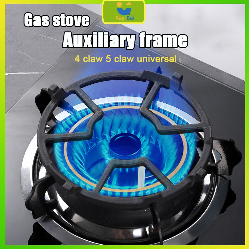 Gas Stove Bracket Stand Kitchen Cast Iron Non Slip Stovetop Rack Moka ...