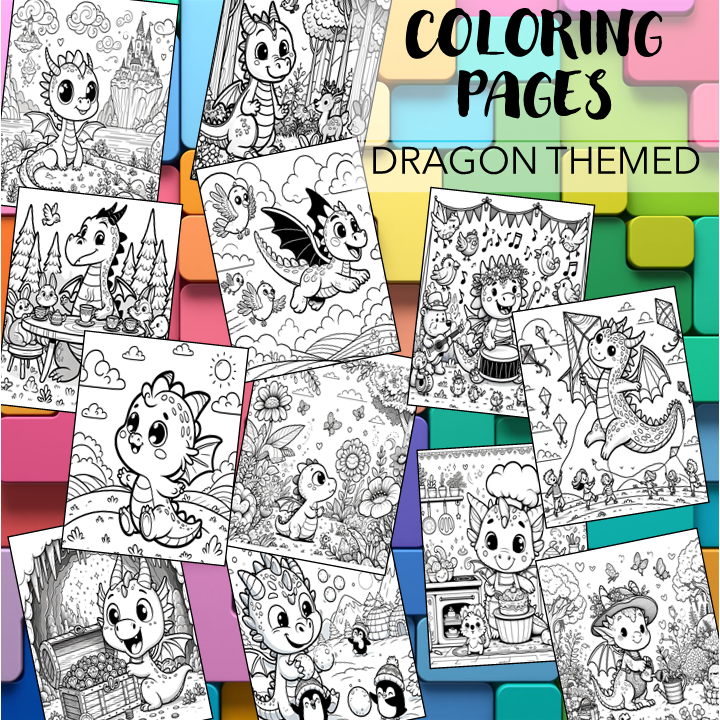 (PDF) Mythical Dragon Coloring Pages Collection #DragonColoringMagic ...
