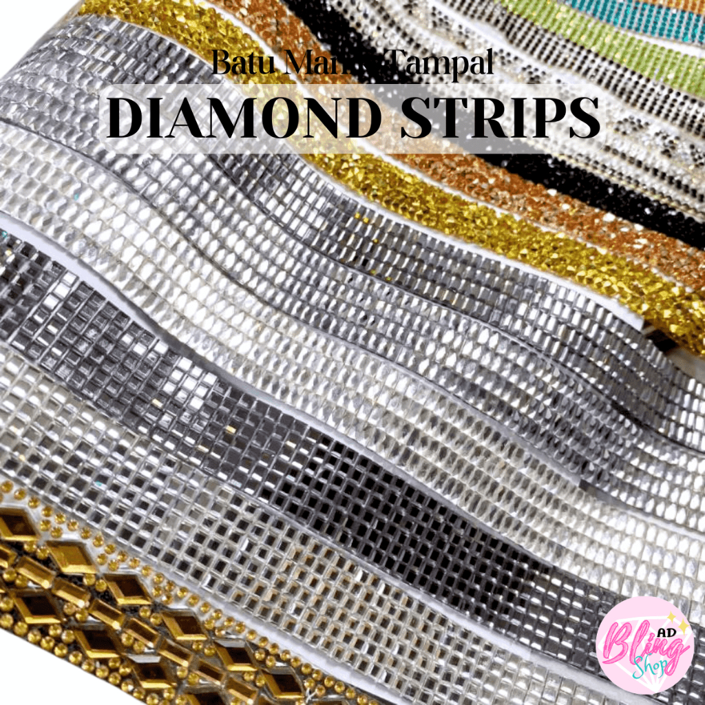 40cm Diamond Strips Glass Lace Trimming Hotfix Rhinestones Iron On Batu ...