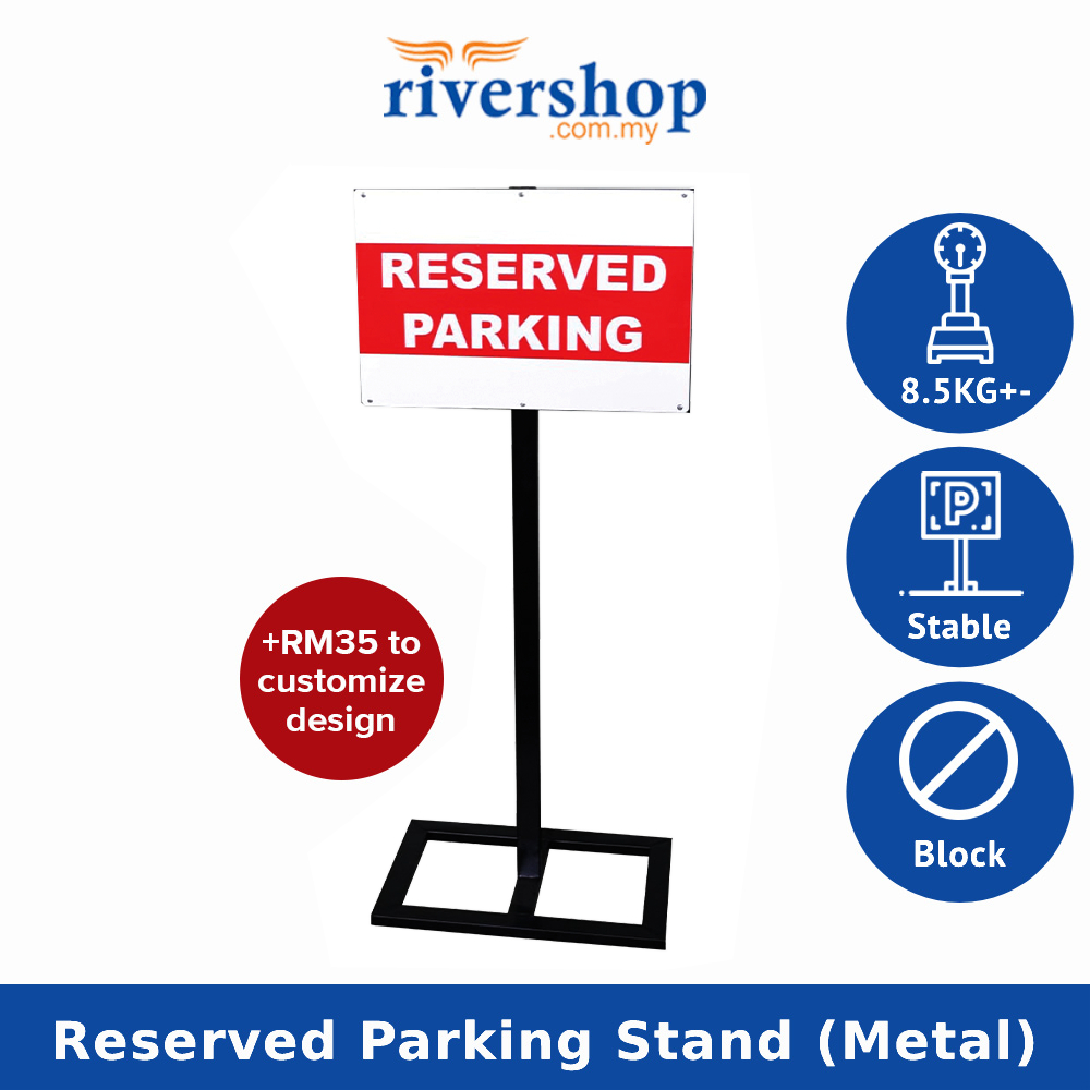 RIVERSHOP Reserved Parking Stand (Metal) Reserved Sign Board Stand ...