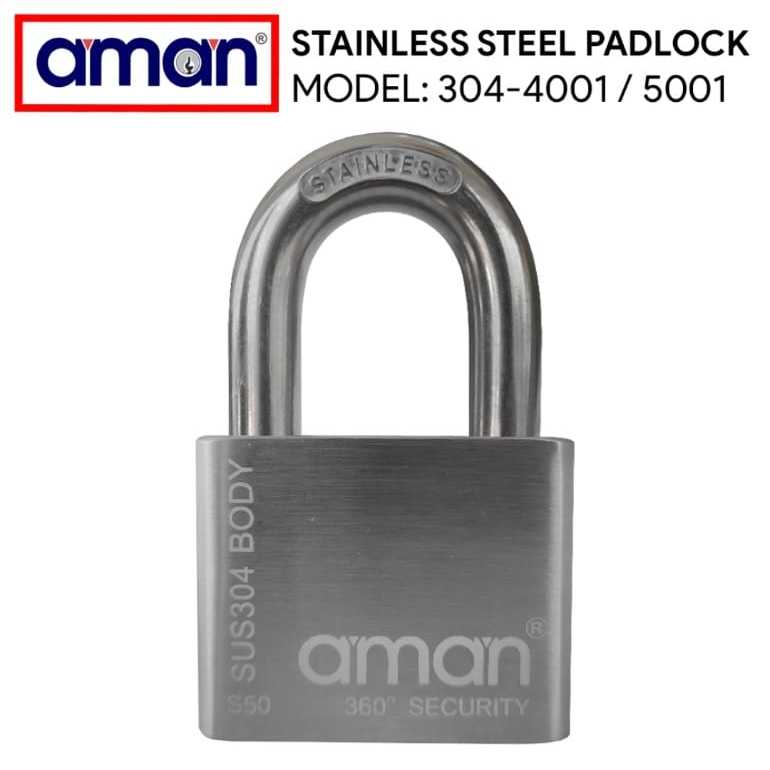 Aman 40MM/50MM Rekeyable & Heavy Duty Padlock – Stainless Steel 304 ...