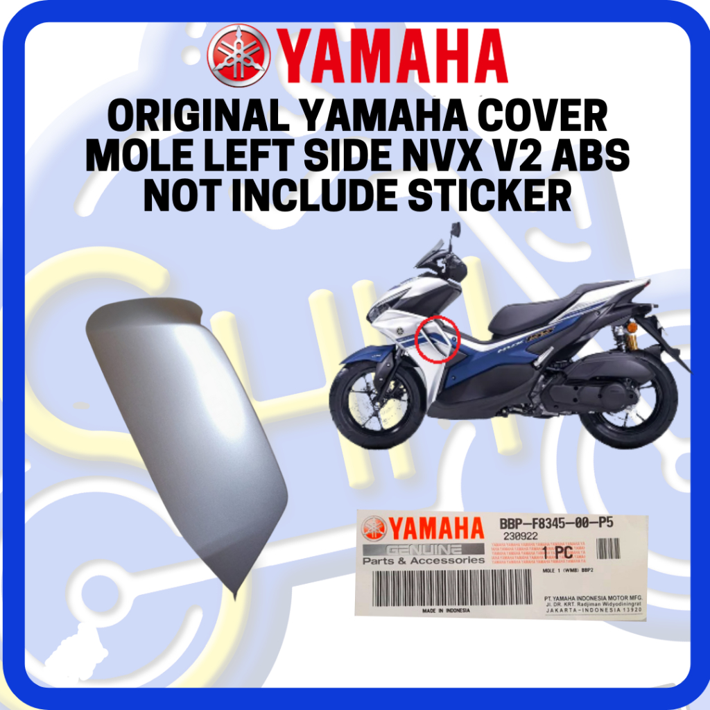 ORIGINAL YAMAHA NVX ABS V2 MOLE COVER LEFT SIDE NO STICKER BODY COVER ...