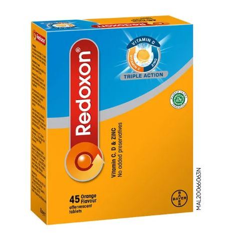 Redoxon Triple Action Vitamin C, D & Zinc 45 Effervescent Tablets ...