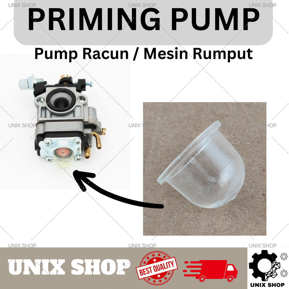 Priming Pump Pump Racun Caburater Primer Bulb Cup Cap Brush Cutter ...