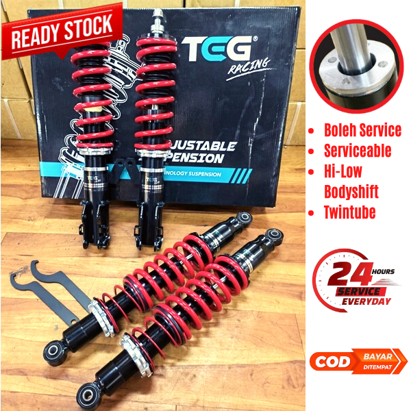 🔥BOLEH SERVICE🔥 Myvi 17”~24" GEN3 TEG RACING Adjustable suspension set ...