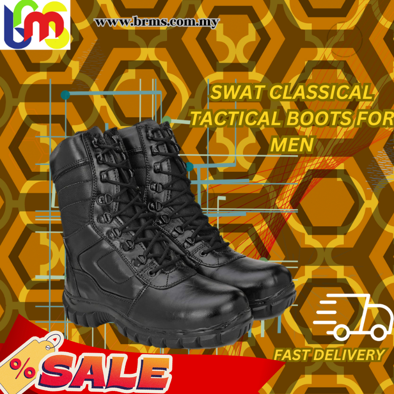 Men Original SWAT Classical Tactical Boots Side Zip Combat Forces Shoes ...