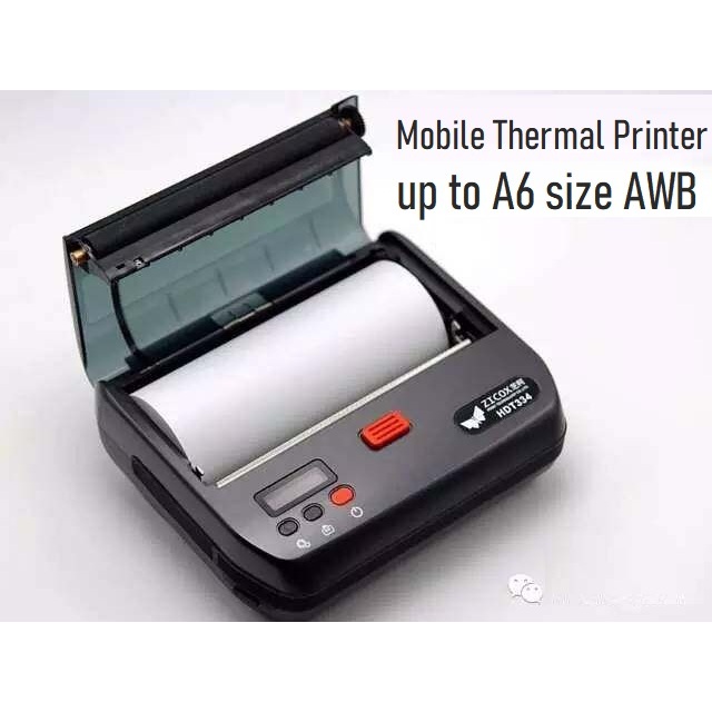 zicox HDT334 Battery operated A6 Courier AWB label Sticker Mobile ...