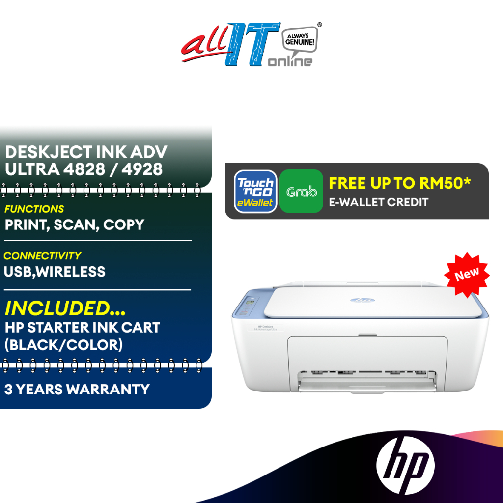 HP DeskJet Ink Advantage Ultra 4928 All-in-One Printer - 588S7B ...