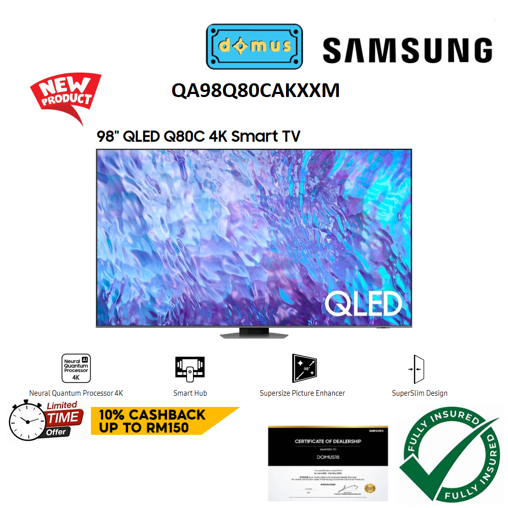 PREMIUM 2023 Samsung 98" QLED 4K Q80C Series 98 Inch 4K Smart TV 120Hz ...