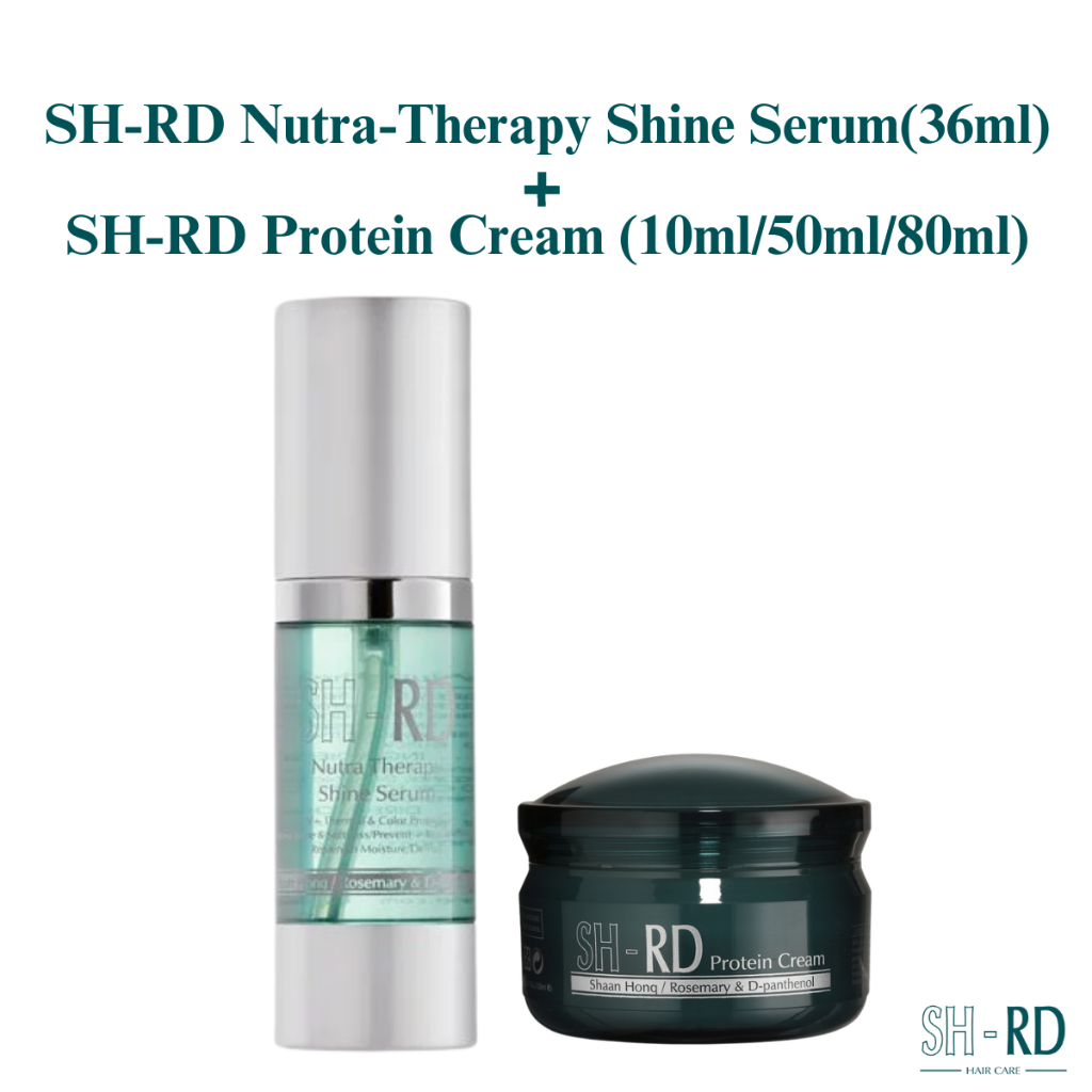 SH-RD Protein Cream & Nutra-Therapy Shine Serum Set | SHRD 蛋白质护发霜 （10ml ...