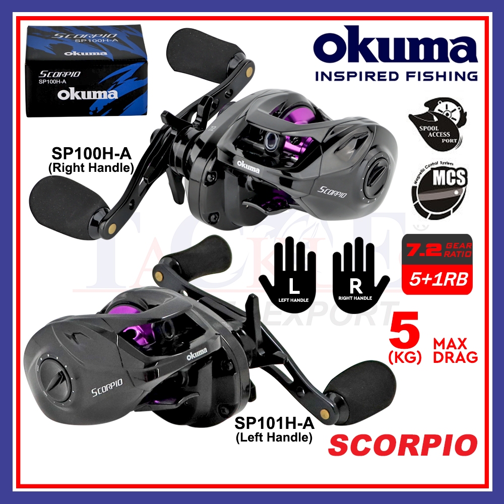Okuma BC Scorpio SP 101H-A / SP 100H-A Mesin Pancing Baitcasting Fishing Reel Mesin Atas Kekili ...