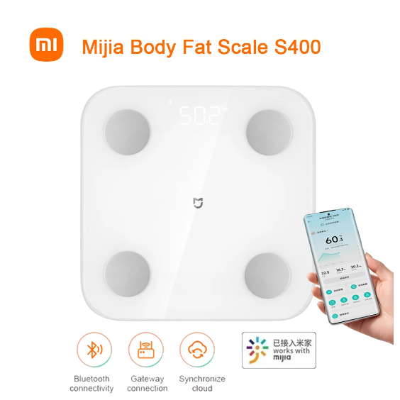 Xiaomi Mijia Body Fat Scale S400 Bluetooth 5.0 LED Display Smart Home ...