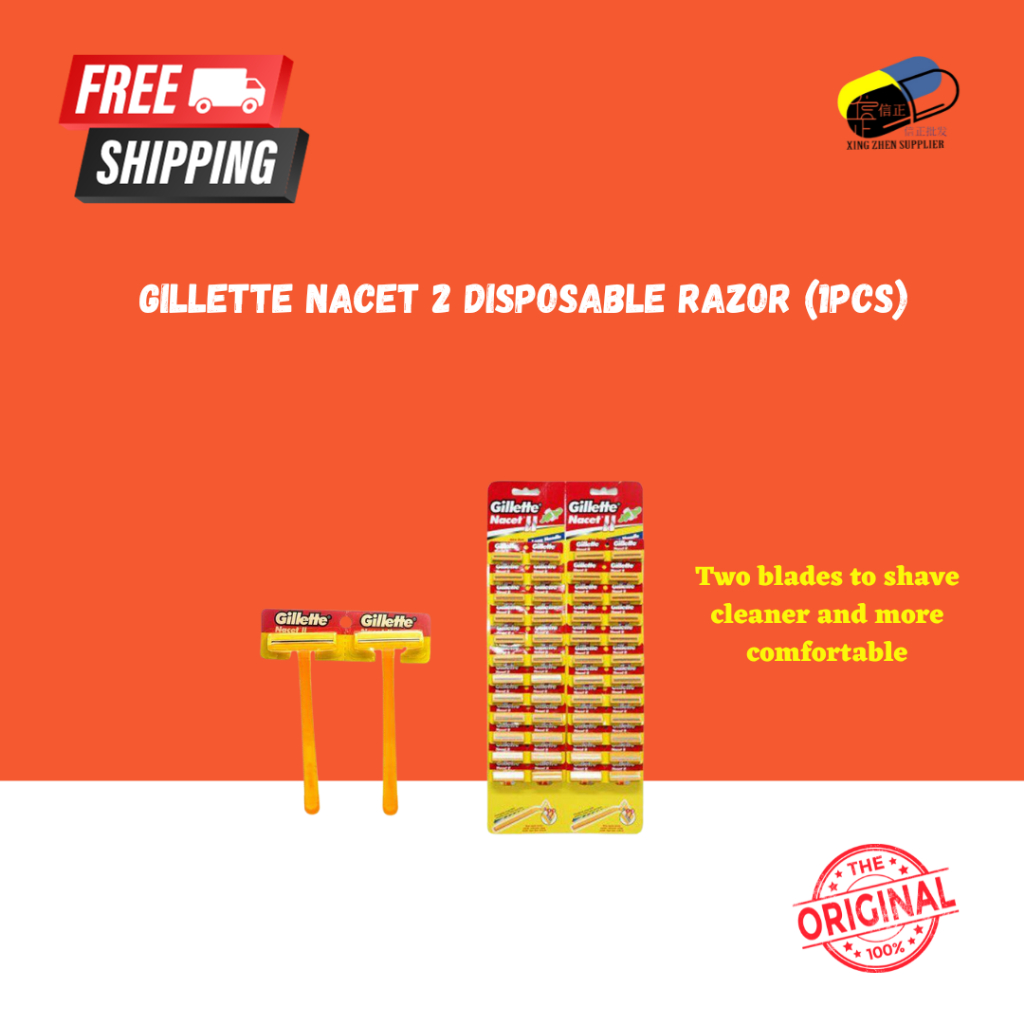 Gillette Nacet 2 Disposable Razor (1pcs) two blades to shave cleaner ...