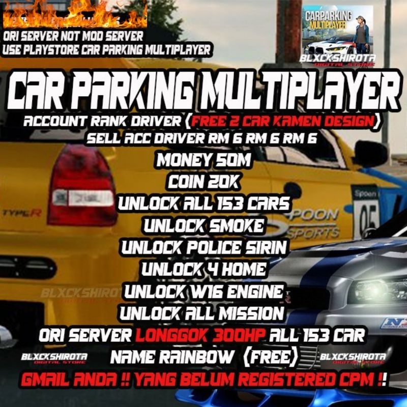 Car Parking Multiplayer Account | Shopee Malaysia