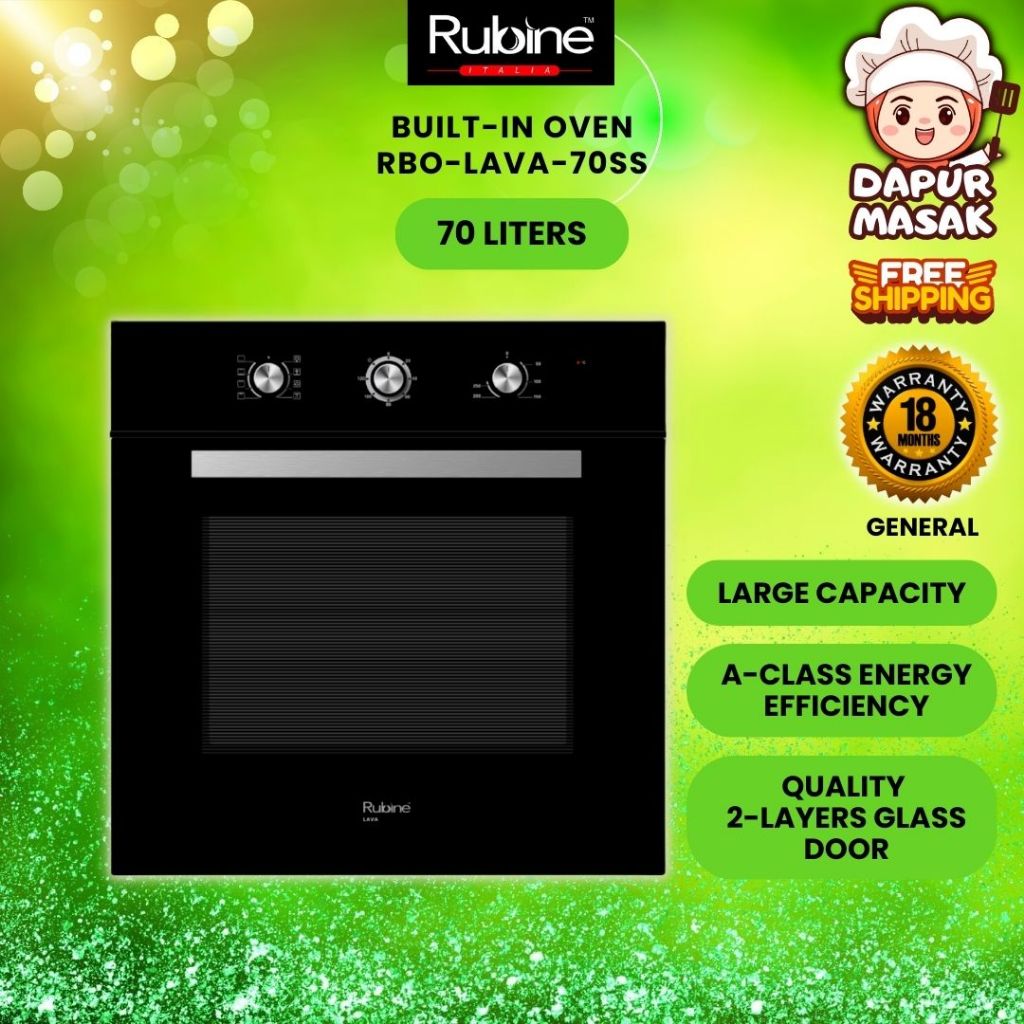 Dapur Masak Rubine Built In Oven RBO-LAVA-70SS RBO-CAVO-60BL Build In Oven Murah Besar Built In ...