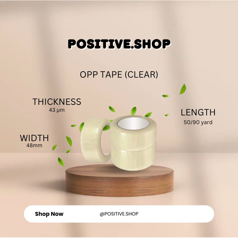 OPP Tape Clear 48MM X 50/90 YARDS (NO BRAND) | Shopee Malaysia