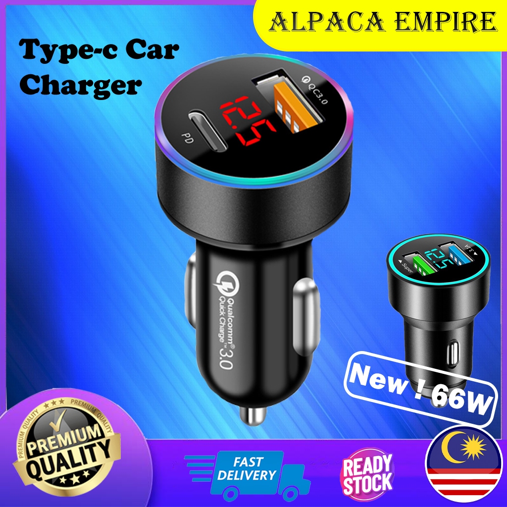 Car Charger 66W 24W Dual Ports Fast Charging PD QC Car Charger Quick ...