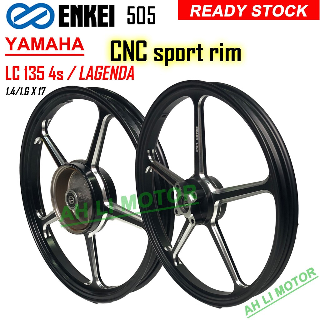 ENKEI 505 CNC SPORT RIM YAMAHA LC 135 4s (LAGENDA) ( WITH BEARING N ...