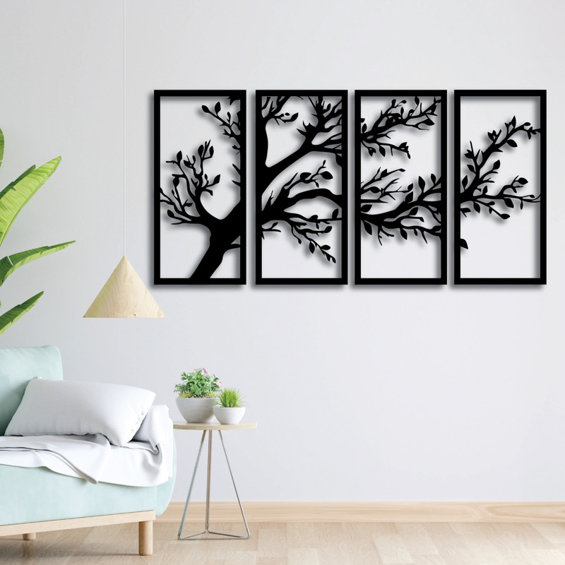 {READYSTOCK} Frame Hiasan Dinding (4pcs) Decoration Wall Art Home Deco ...
