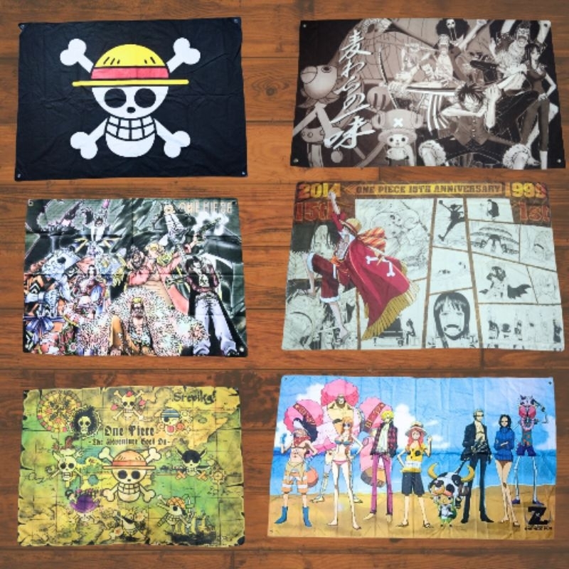 One Piece 6 pattern design Pirate Flag Mugiwara Flag New One Piece ...