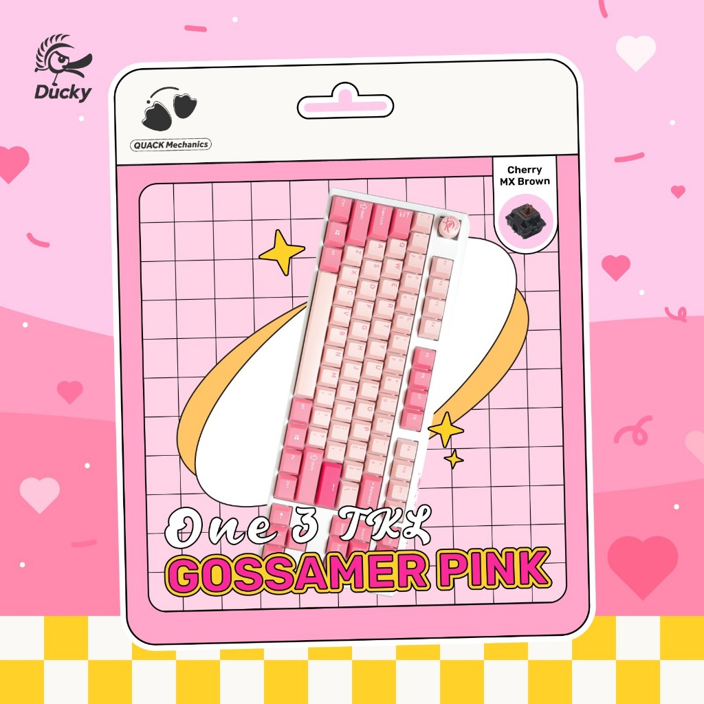# Ducky One 3 TKL Gossamer Pink Hotswap Double Shot PBT QUACK ...