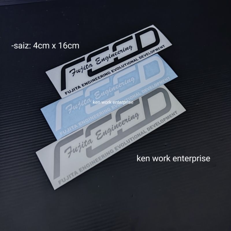 sticker kereta #0033 feed fujita car sticker accessories | Shopee Malaysia