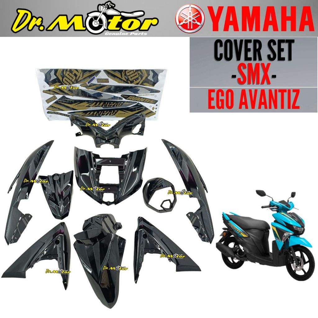 YAMAHA EGO AVANTIZ AVANTIS Cover Set Coverset Body Caver Complete Black ...