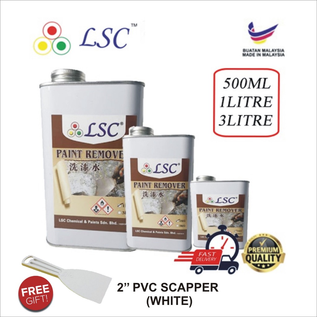 LSC PAINT 500ML/1 LITER/3 LITER REMOVER FOR WOOD&METAL (FREE GIFT 2 ...