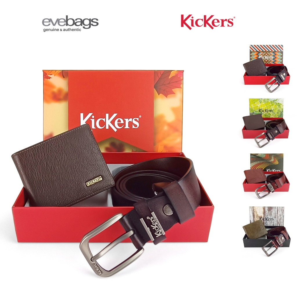 KICKERS Gift Set Top Grain Cowhide Basic Short Wallet Custom Fit Pin ...