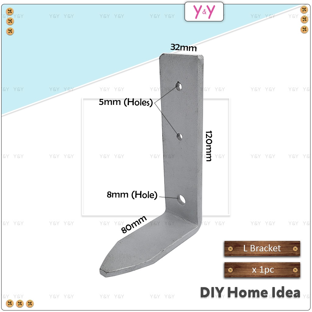 Y&Y Eco Super Heavy Duty L Hanger Bracket / Thick Steel Metal L Shape ...