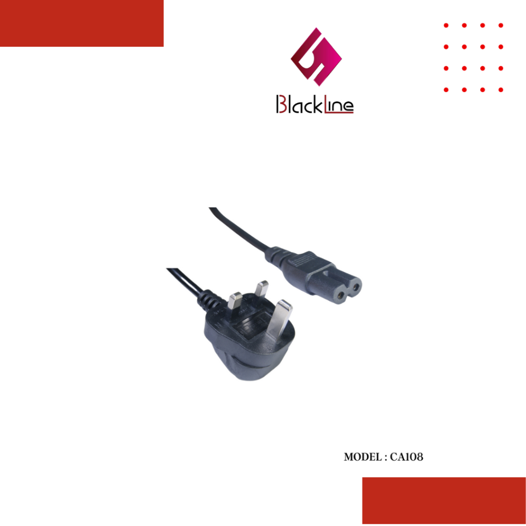 BLACKLINE CA108 PLUG TOP TO 2 PIN POWER CORD 1.5M | Shopee Malaysia