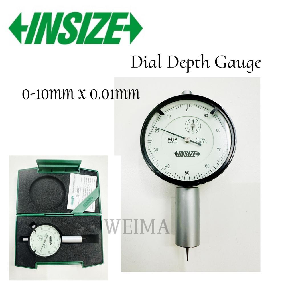 INSIZE DIAL DEPTH GAUGE 0-10MM x 0.01MM WITH BASE 16MM (2343-101 ...