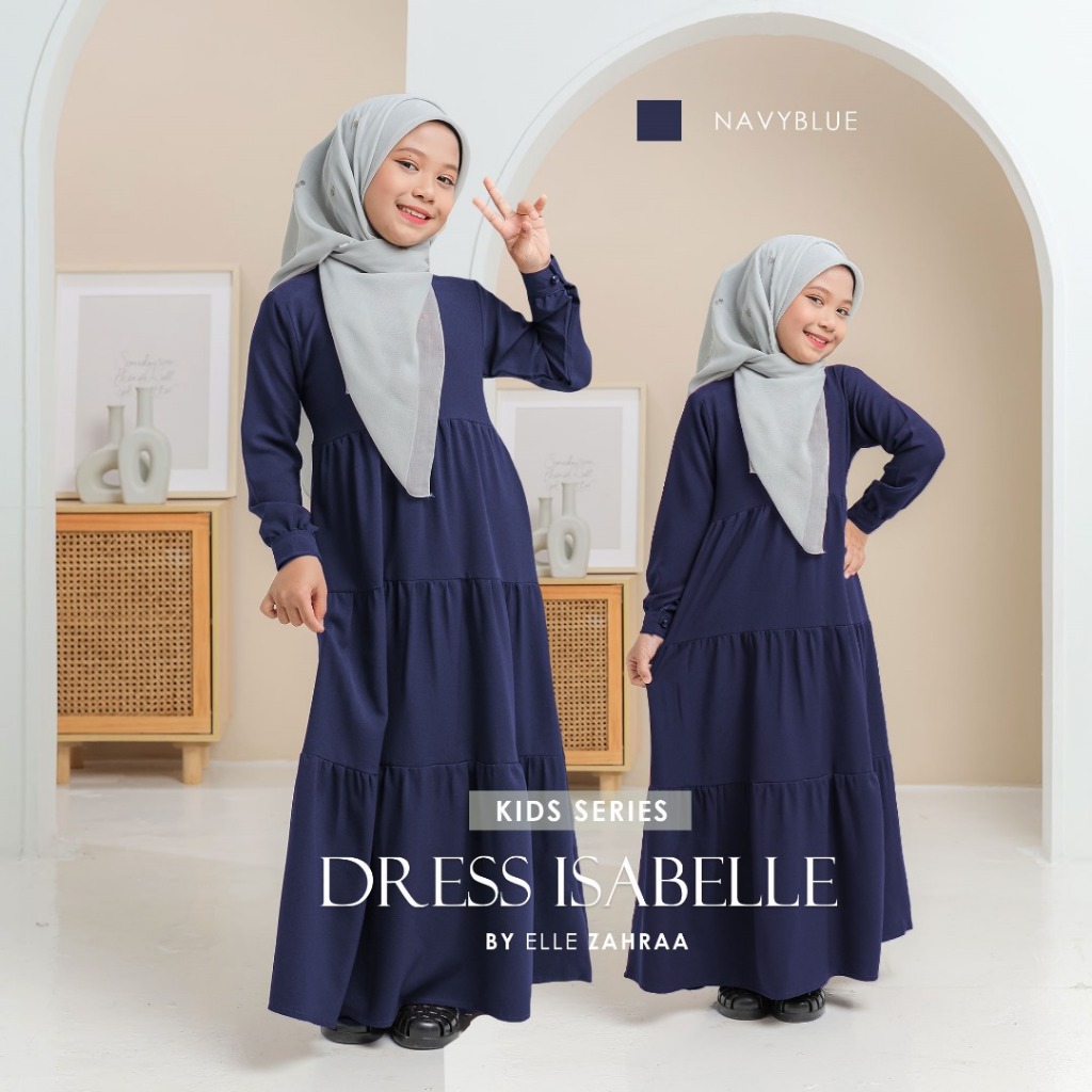 ELLE ZAHRAA | DRESS ISABELLE KIDS | NEW RELEASED DRESS KIDS | Shopee ...