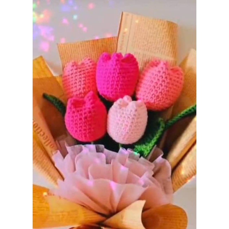 Crochet Tulip / Bunga Kait / Bouquet Crochet | Shopee Malaysia