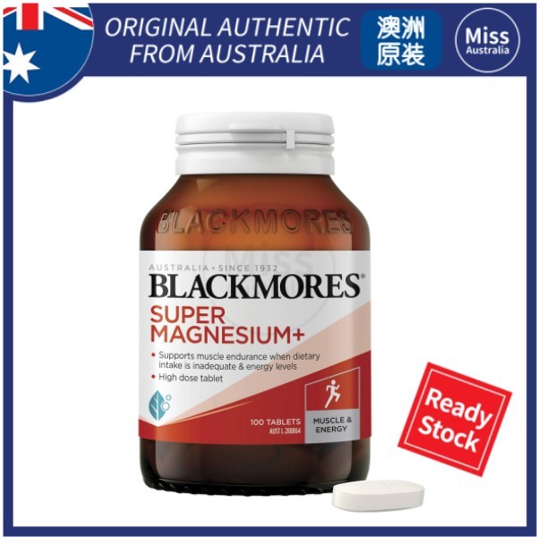 Blackmores Super Magnesium+ Muscle Health Vitamin Tablets 100/180 Pack ...