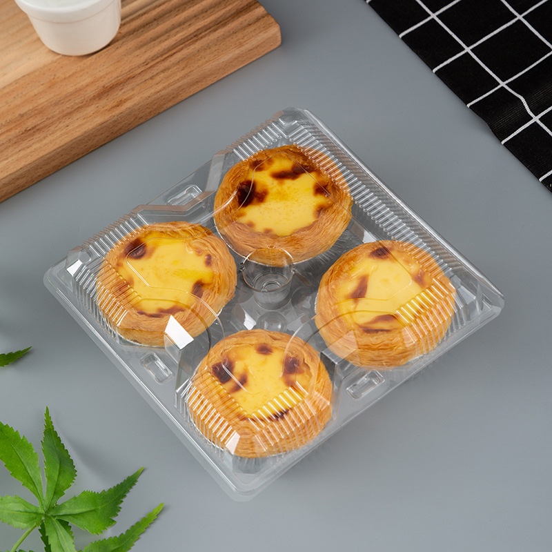 Egg tart container plastic transparent for Portuguese egg tart (5/10pcs ...