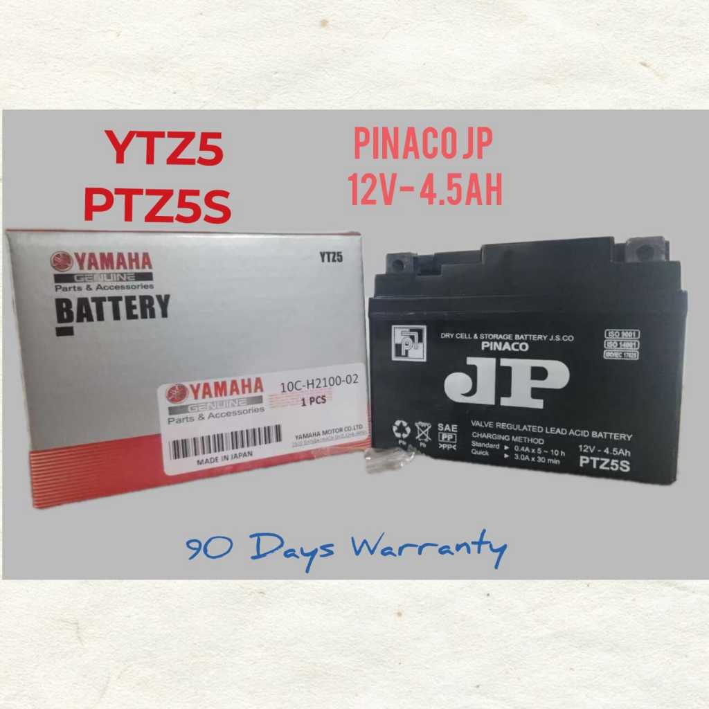 Battery YTZ5 PTZ5 JP Pinaco Yamaha Y15ZR/LC135 NEW/EGOS/ICON/FZ150 ...