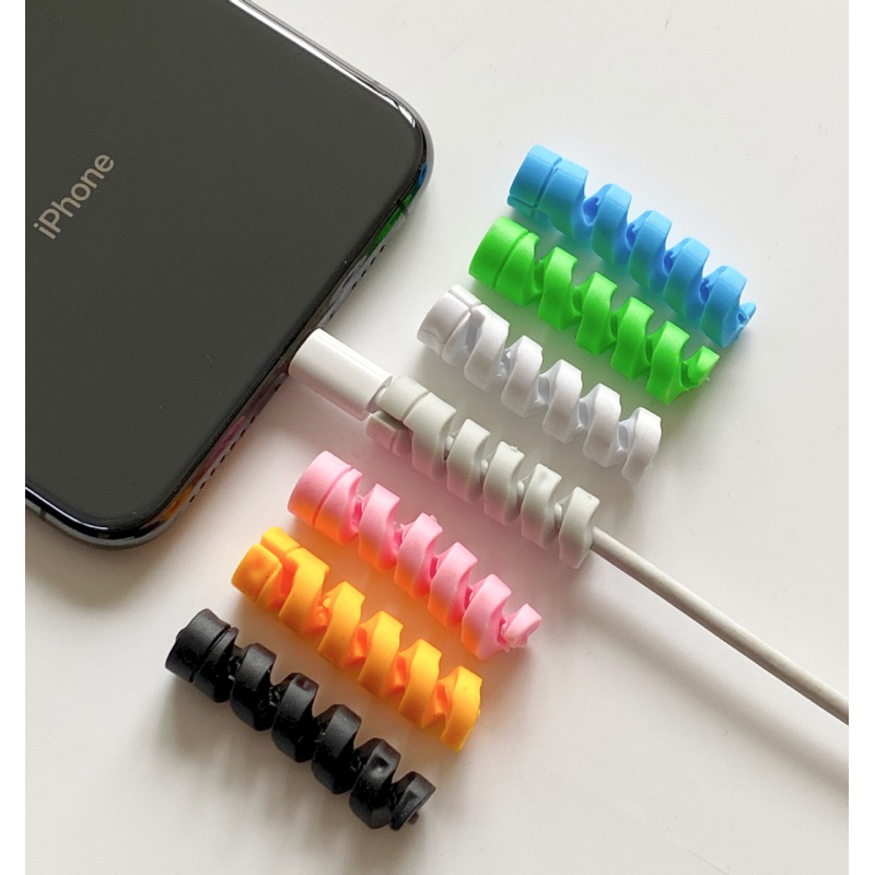 𝗦𝗜𝗟𝗜𝗖𝗢𝗡𝗘 Cable Wire Charging Cord Protector Anti Fracture USB Earphone ...
